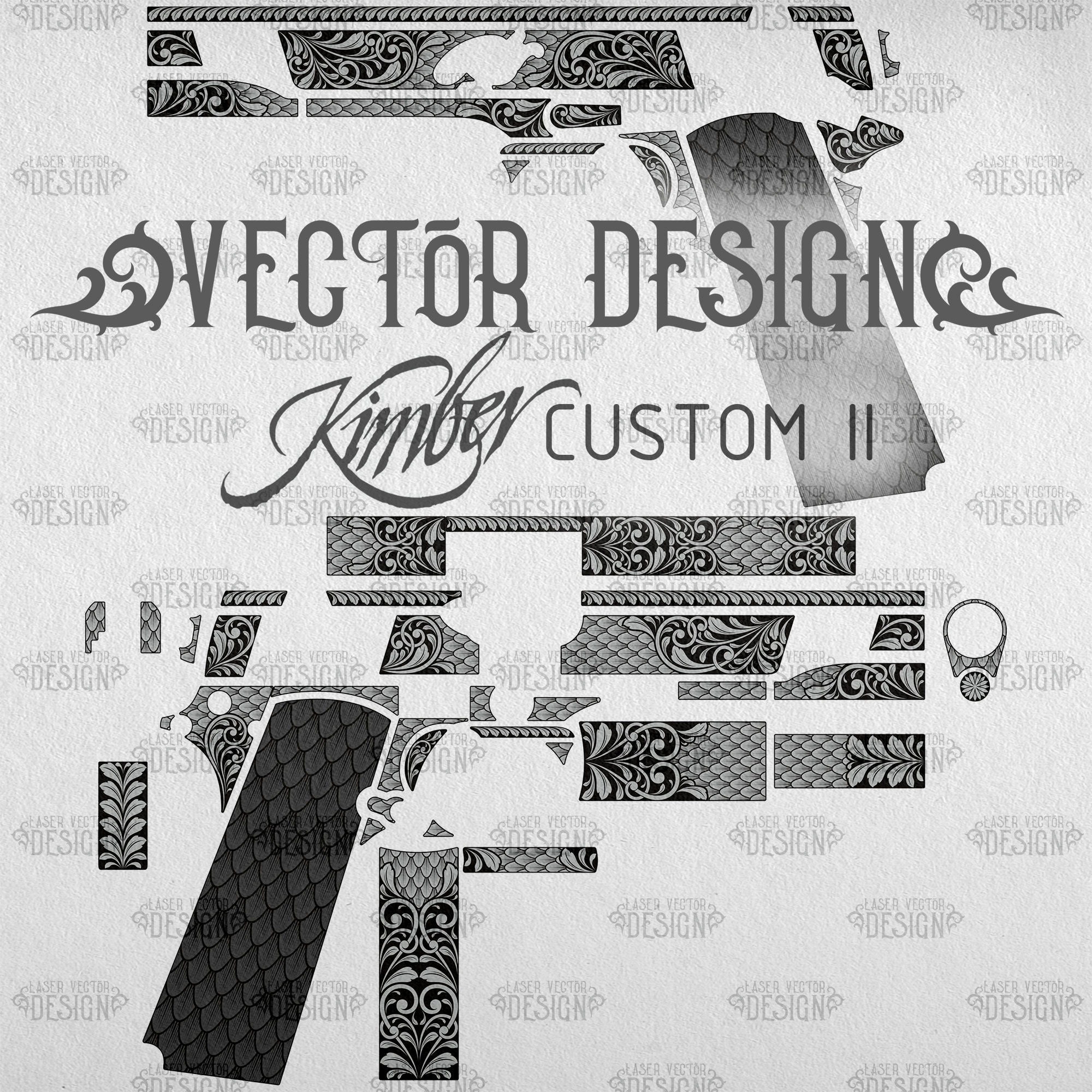 VECTOR DESIGN Kimber custom ll "Scrolls and scale" | Inspire Uplift