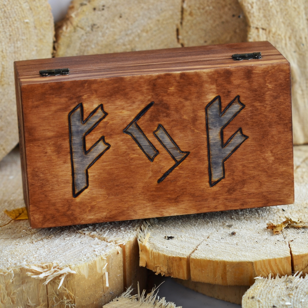Viking wooden box Runic box Celtic box Handmade wooden box R - Inspire ...