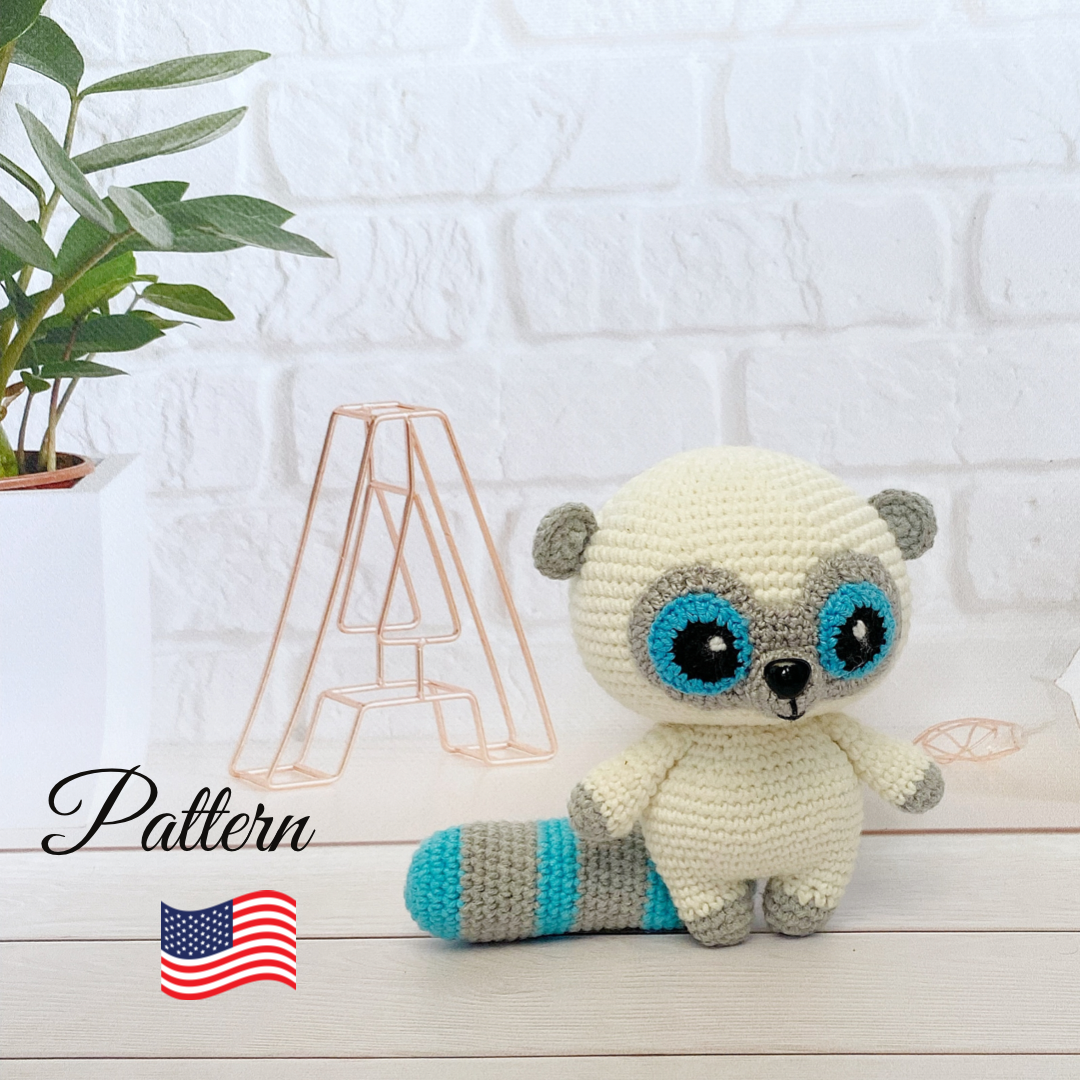 Crochet pattern lemur toy, Crochet animals amigurumi pattern | Inspire ...