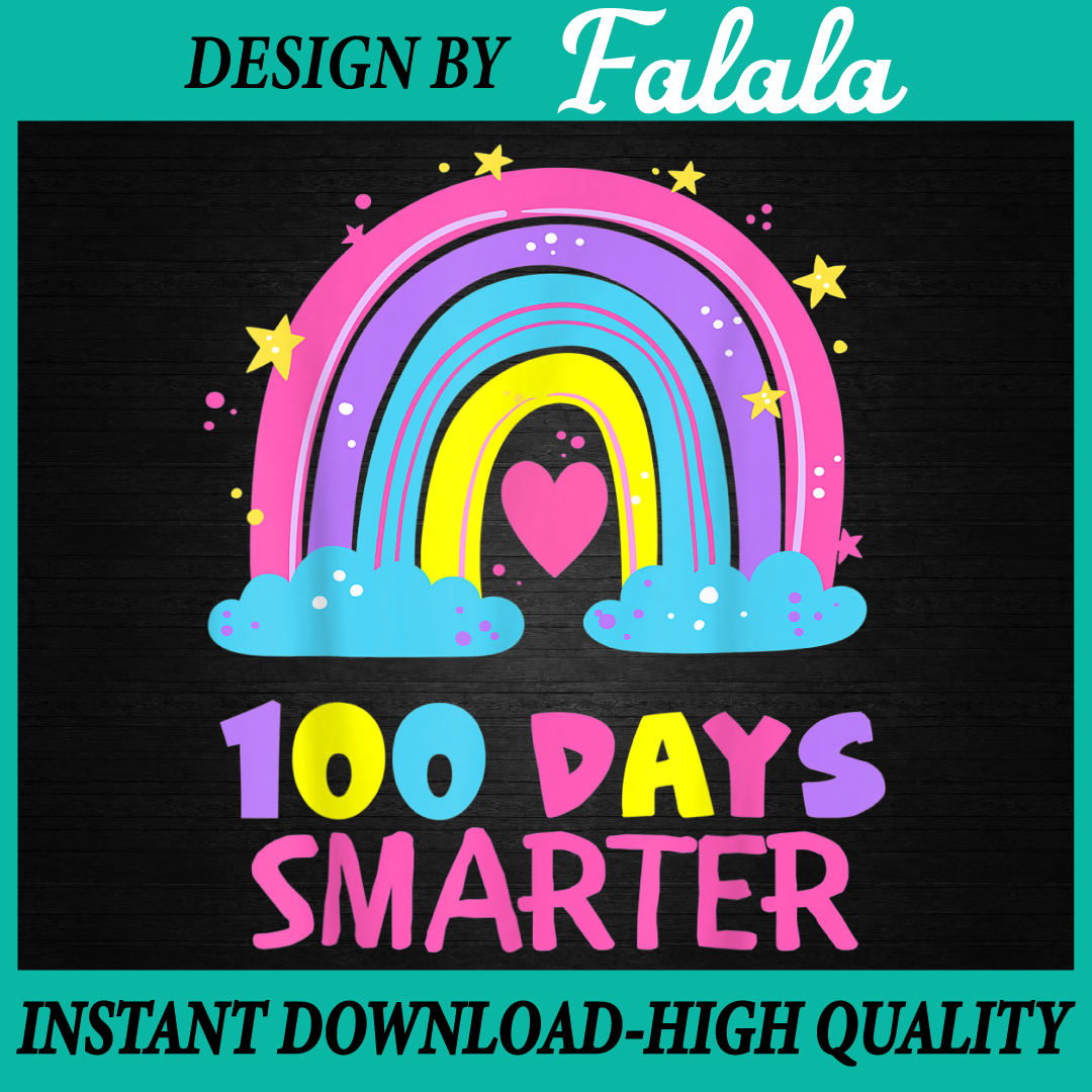 100 Days Smarter PNG, Happy 100th Day of School Rain, Happy - Inspire ...