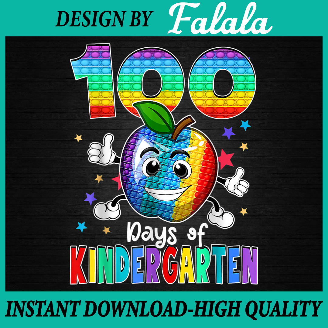 100 Days Of Kindergarten PNG, School Happy 100th Day, Happy | Inspire ...