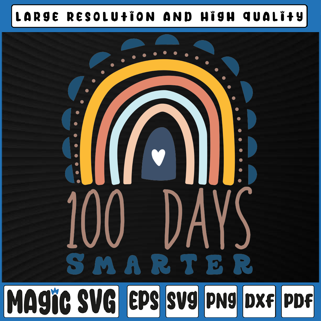 Kids 100 Days Smarter Svg, 100th Day of School Svg png, 100 | Inspire ...