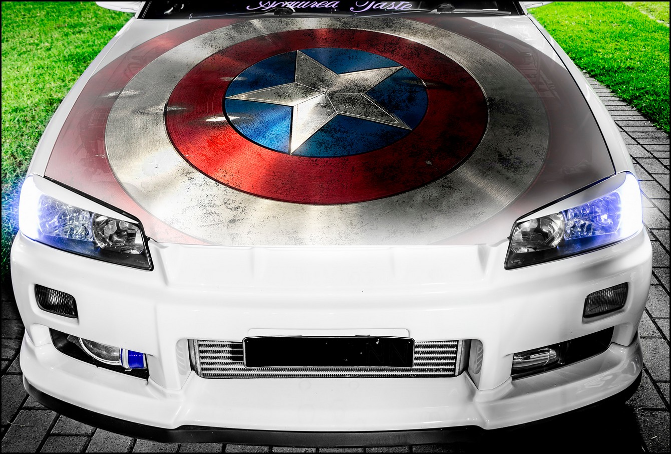 Vinyl Car Hood Wrap Full Color Graphics Decal Captain Americ | Inspire ...