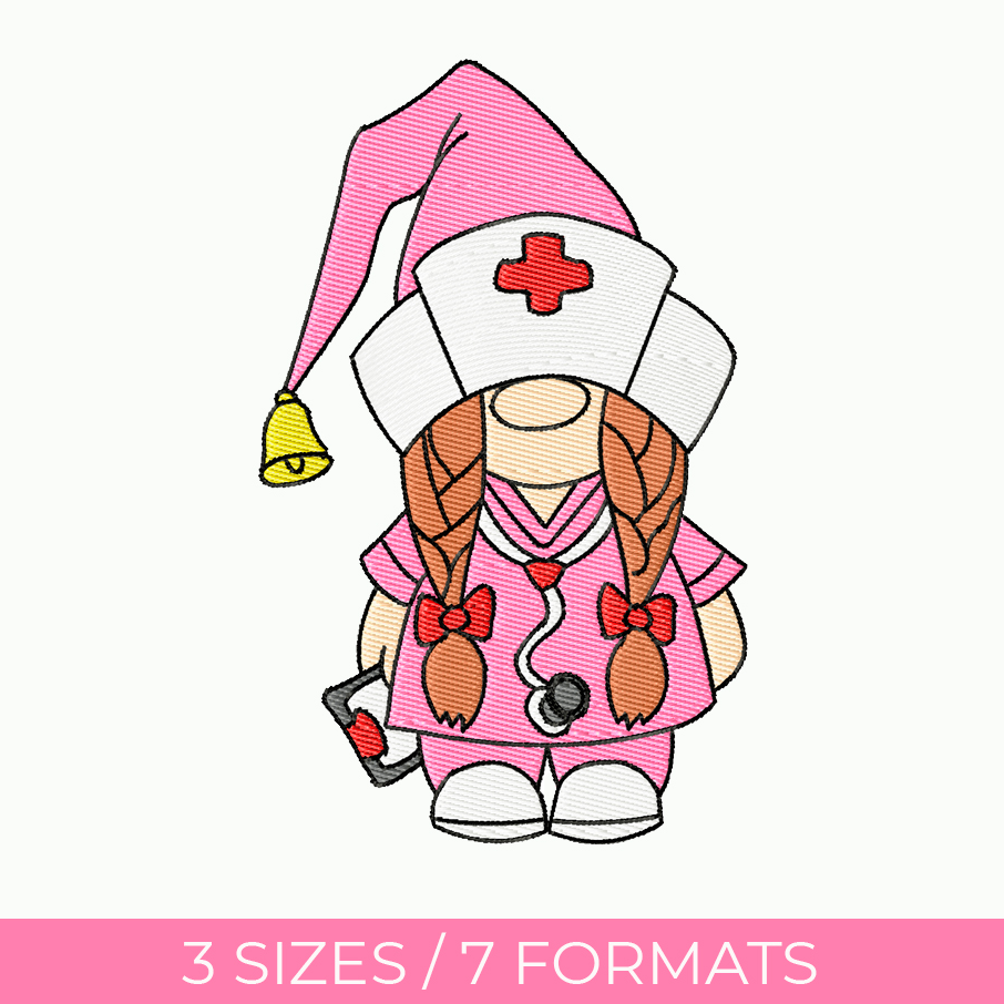 Nurse embroidery design, Digital embroidery, Embroidery file | Inspire ...