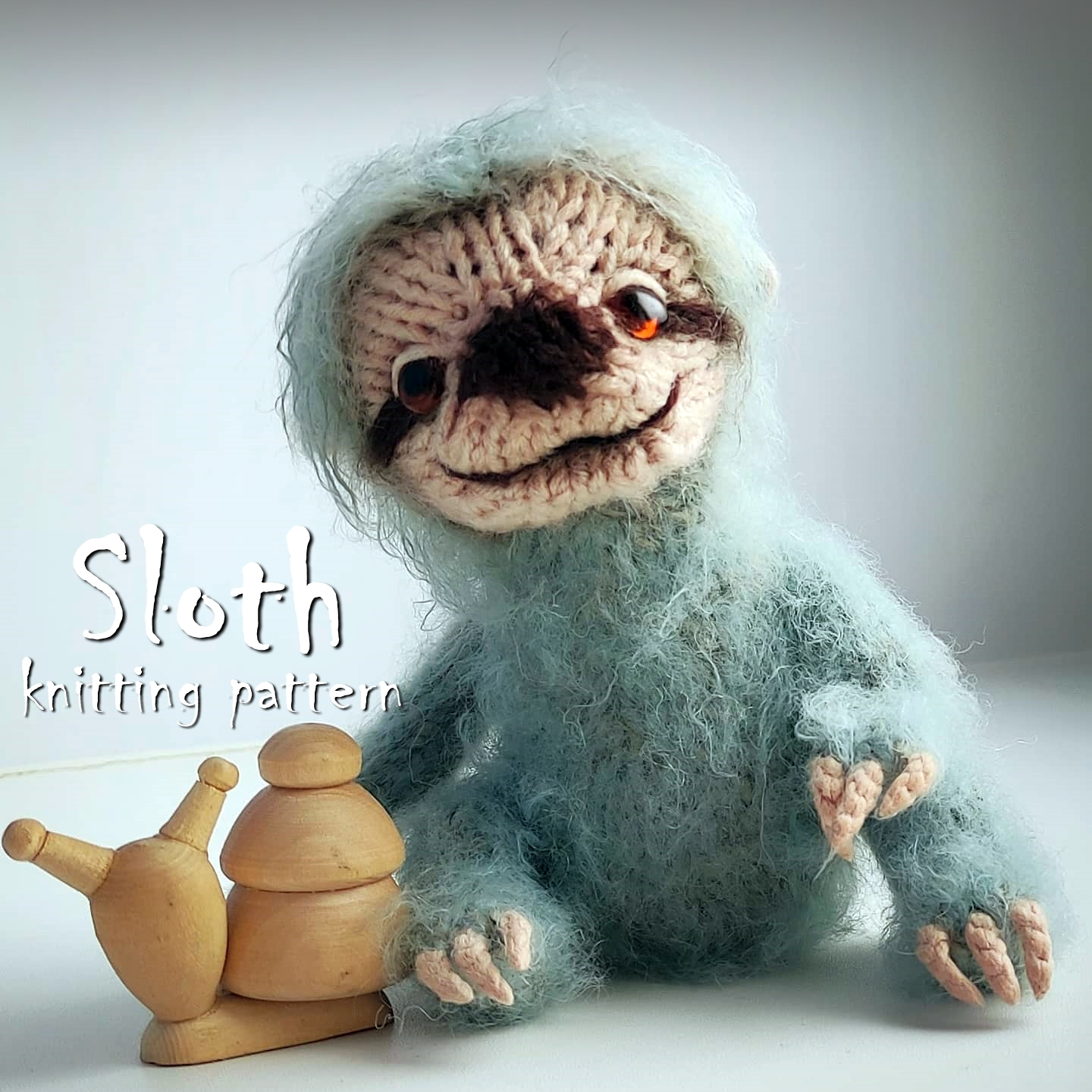 Sloth toy knitting pattern, knitted exotic animal, amigurumi | Inspire ...