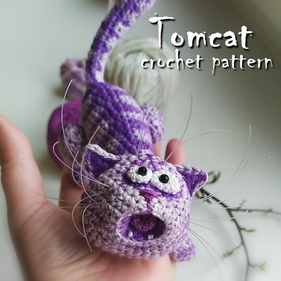 Tomcat crochet pattern, cat crochet pattern, amigurumi cat - Inspire Uplift