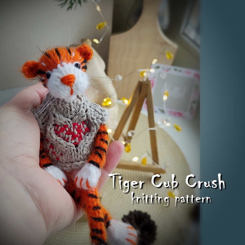 Tiger knitting pattern, cute tiger or pink panther, kids toy | Inspire ...