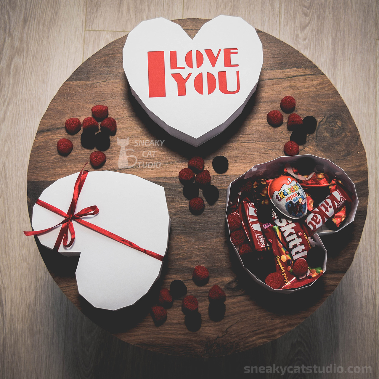 Heart Box 3in1 - 3D Papercraft templates Digital pattern for - Inspire ...