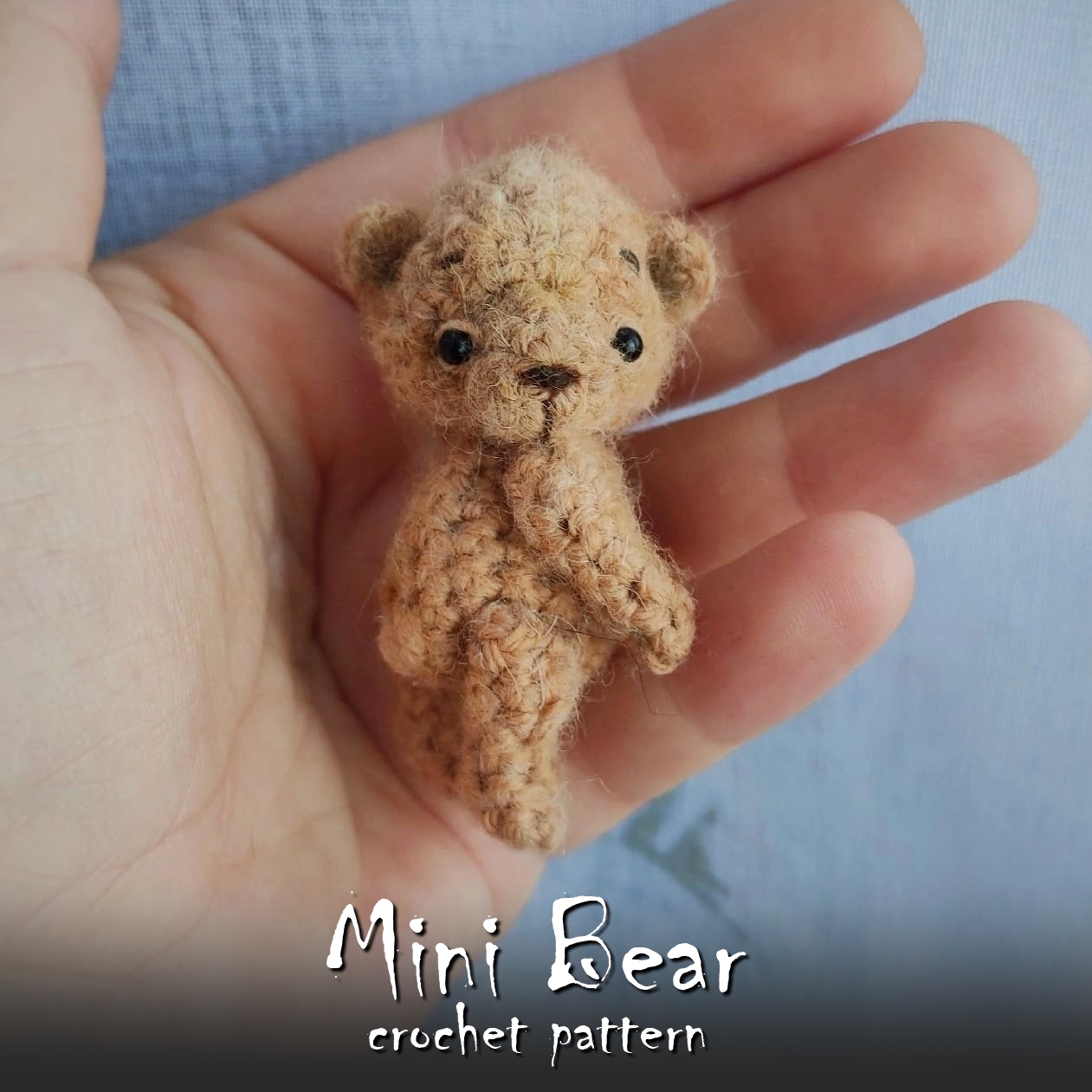 Mini Bear crochet pattern, cute small toy, dolls accessories - Inspire Uplift