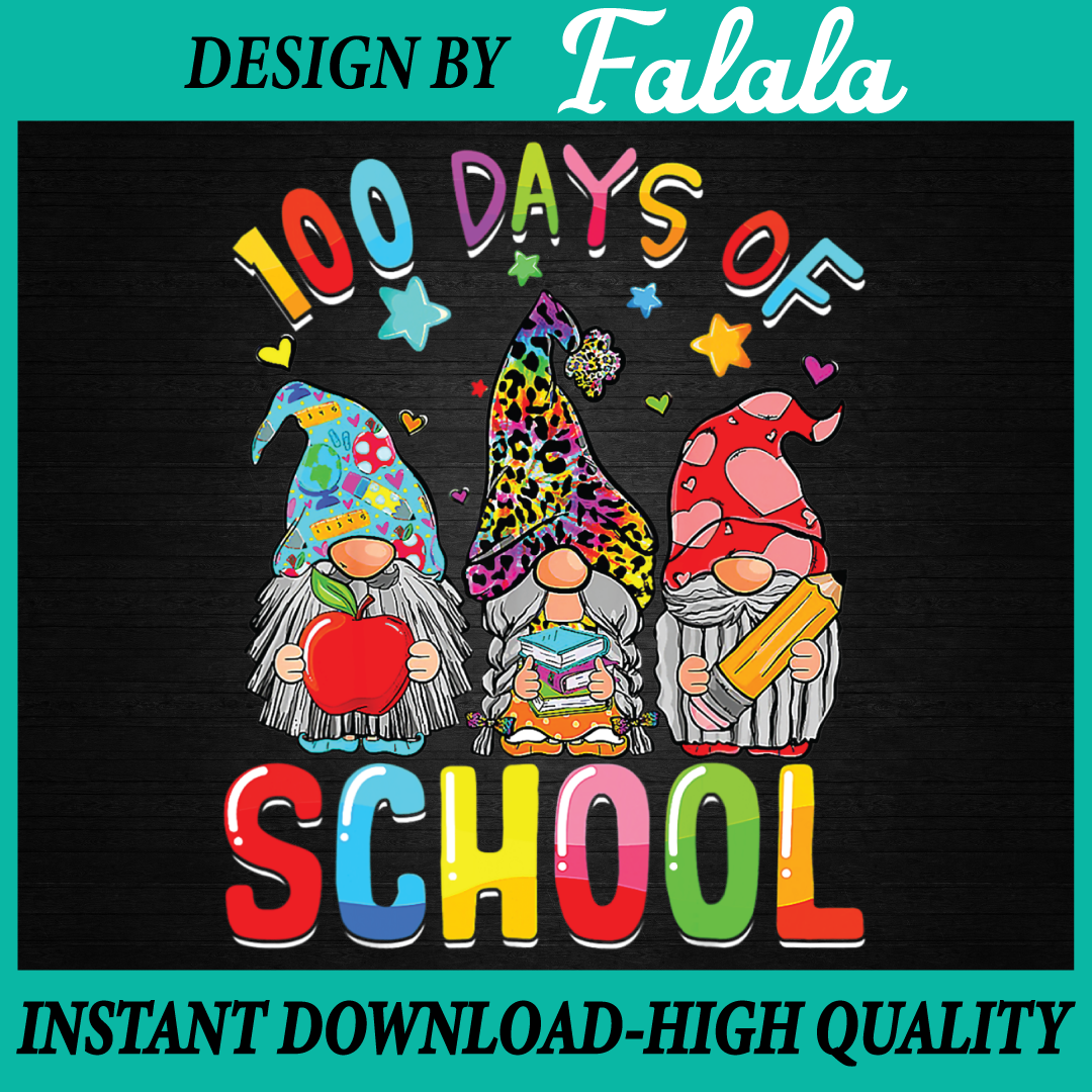 100th Day Of School Gnome Teachers Students 100 Days Smarter | Inspire ...