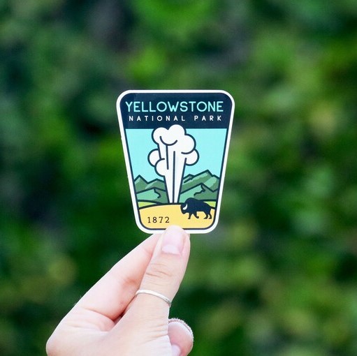 Yellowstone National Park Sticker Waterproof Vinyl Sticker, - Inspire ...