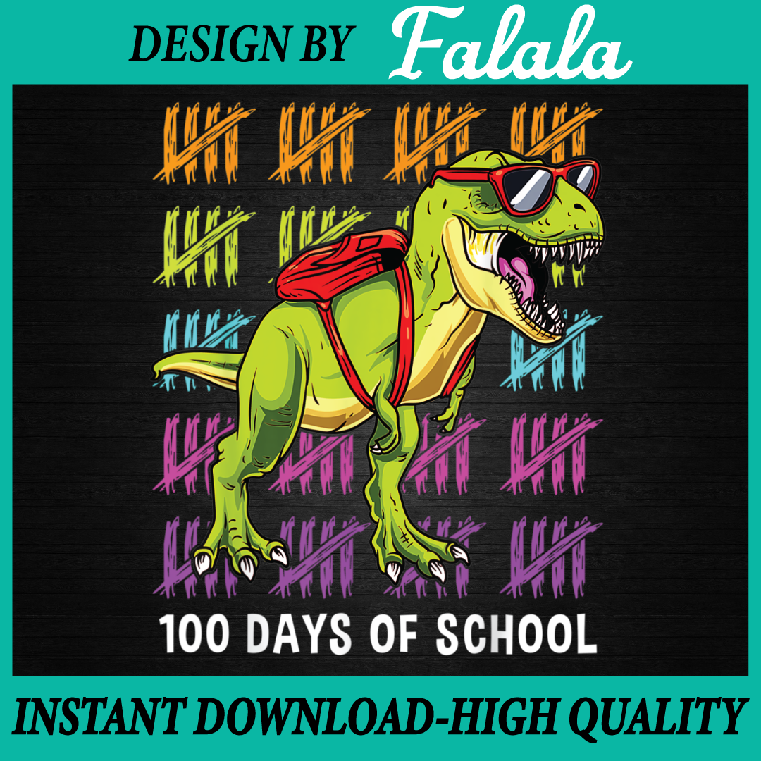 Dinosaur T-Rex 100 Days of School Dinosaur T Rex Png, Dinosa | Inspire ...