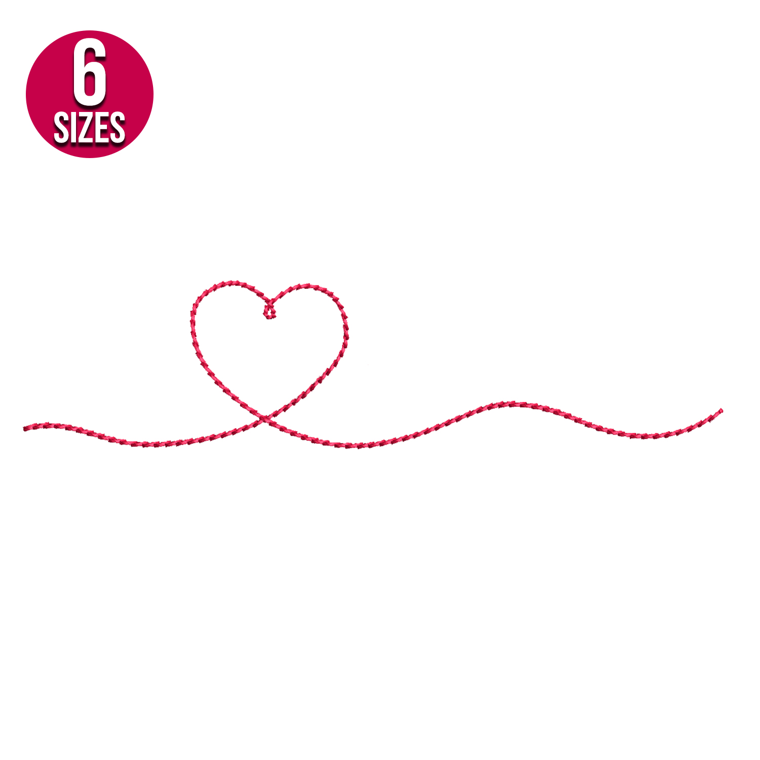 Heart line art embroidery design, Love, Machine embroidery p | Inspire ...