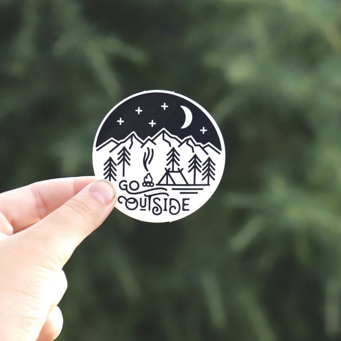 Go Outside Sticker Waterproof Vinyl Sticker, UV resistant De - Inspire ...