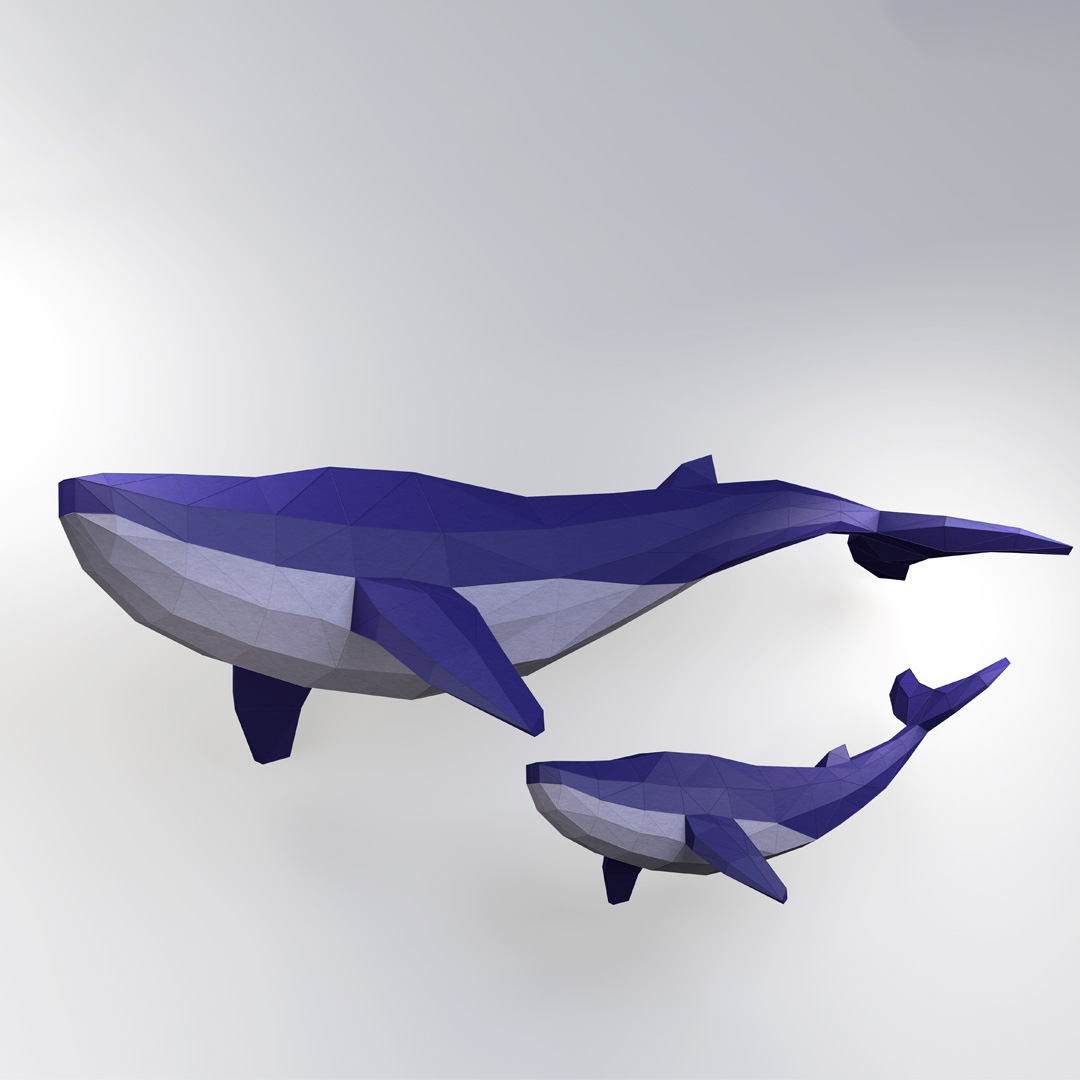 Whale Model, Low Poly Whale, Whale sculpture, Create Your Ow | Inspire Uplift