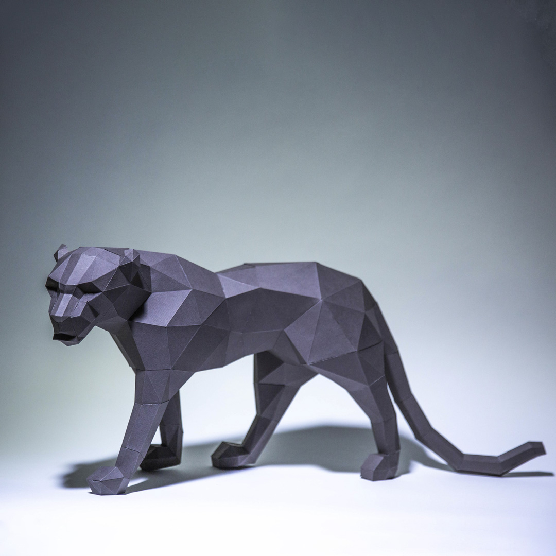 Black Panther Paper Craft, Digital Template, Origami, PDF Do | Inspire ...