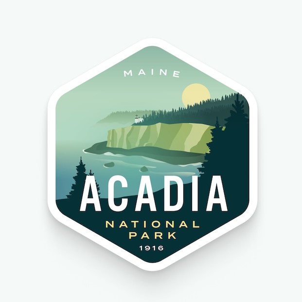 Acadia National Park Vinyl Sticker - Inspire Uplift