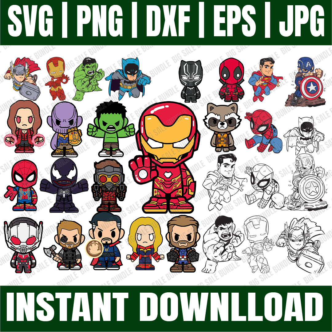 Bundle 44 Files Marvels SVG, Superhero Svg, Avengers Svg, Sp - Inspire ...