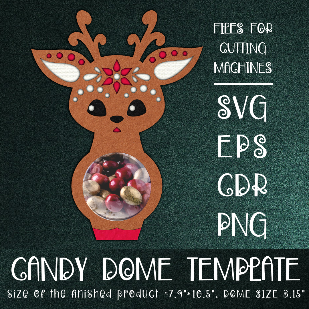 Cute Deer Candy Dome | Paper Craft Template | Inspire Uplift