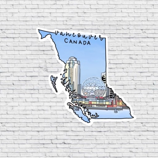 Vancouver, BC, Canada Design Magnet / Vinyl Waterproof Stick - Inspire ...