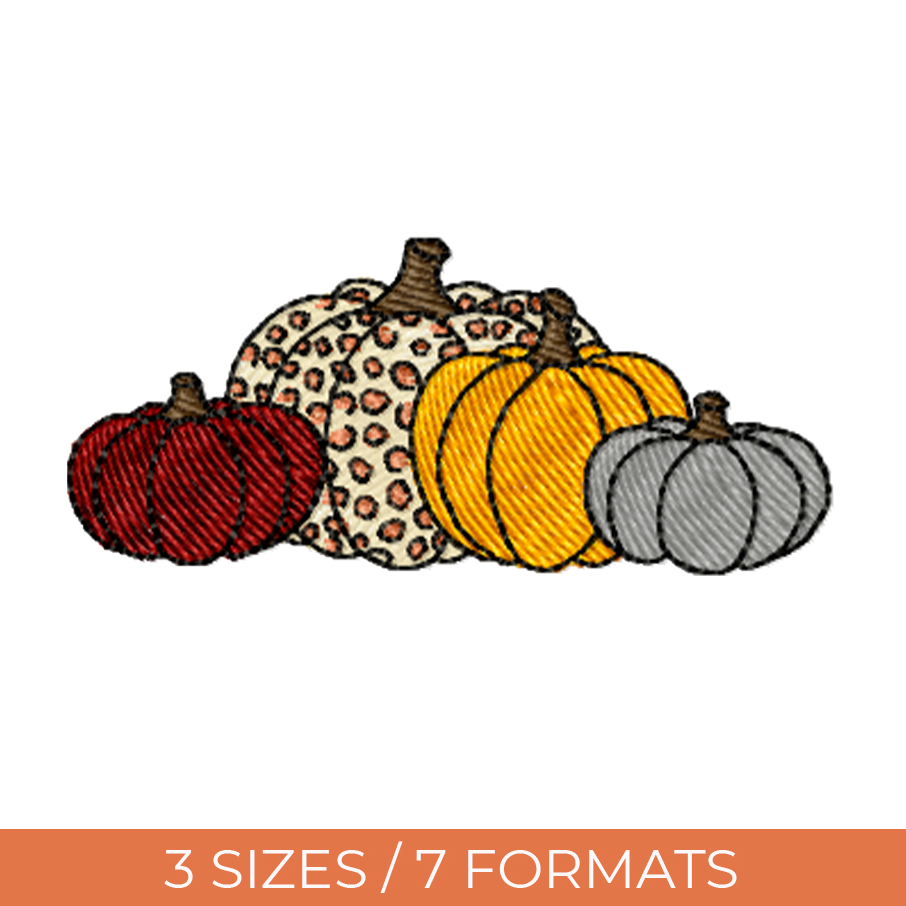 Pumpkins, Embroidery design, Fall embroidery, Autumn embroid - Inspire ...