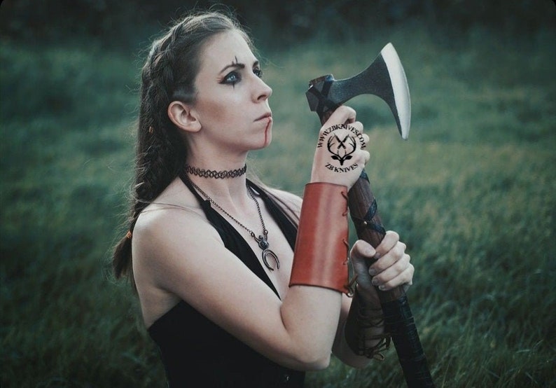 Bearded Viking AXE, Leather Wrapped Custom Engraved Axe Hand | Inspire ...