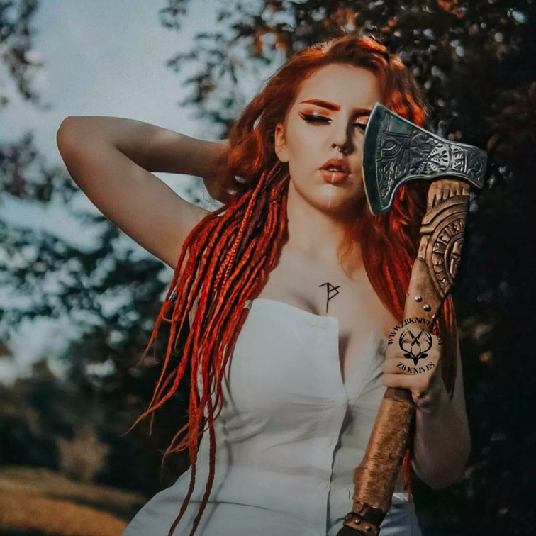 Custom Gift Hand Forged Carbon Steel VIKING AXE with Rose Wo | Inspire ...