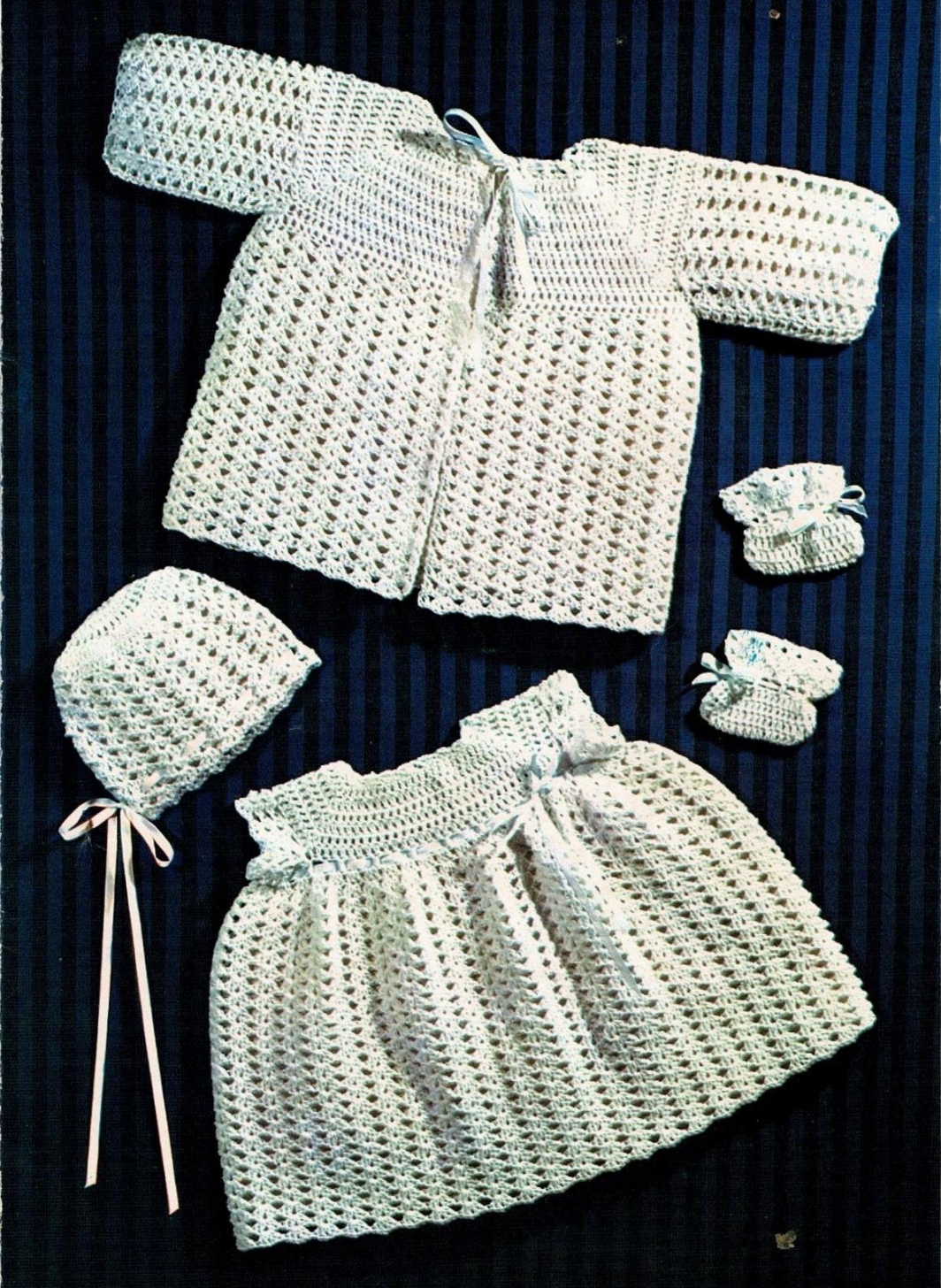Vintage Crochet Pattern 183 Crocheted Layette Baby | Inspire Uplift