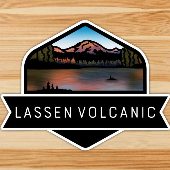 Lassen Volcanic National Park Emblem Vinyl Sticker - Inspire Uplift