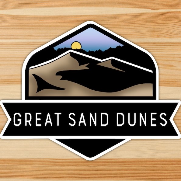 Great Sand Dunes National Park Emblem Vinyl Sticker - Inspire Uplift