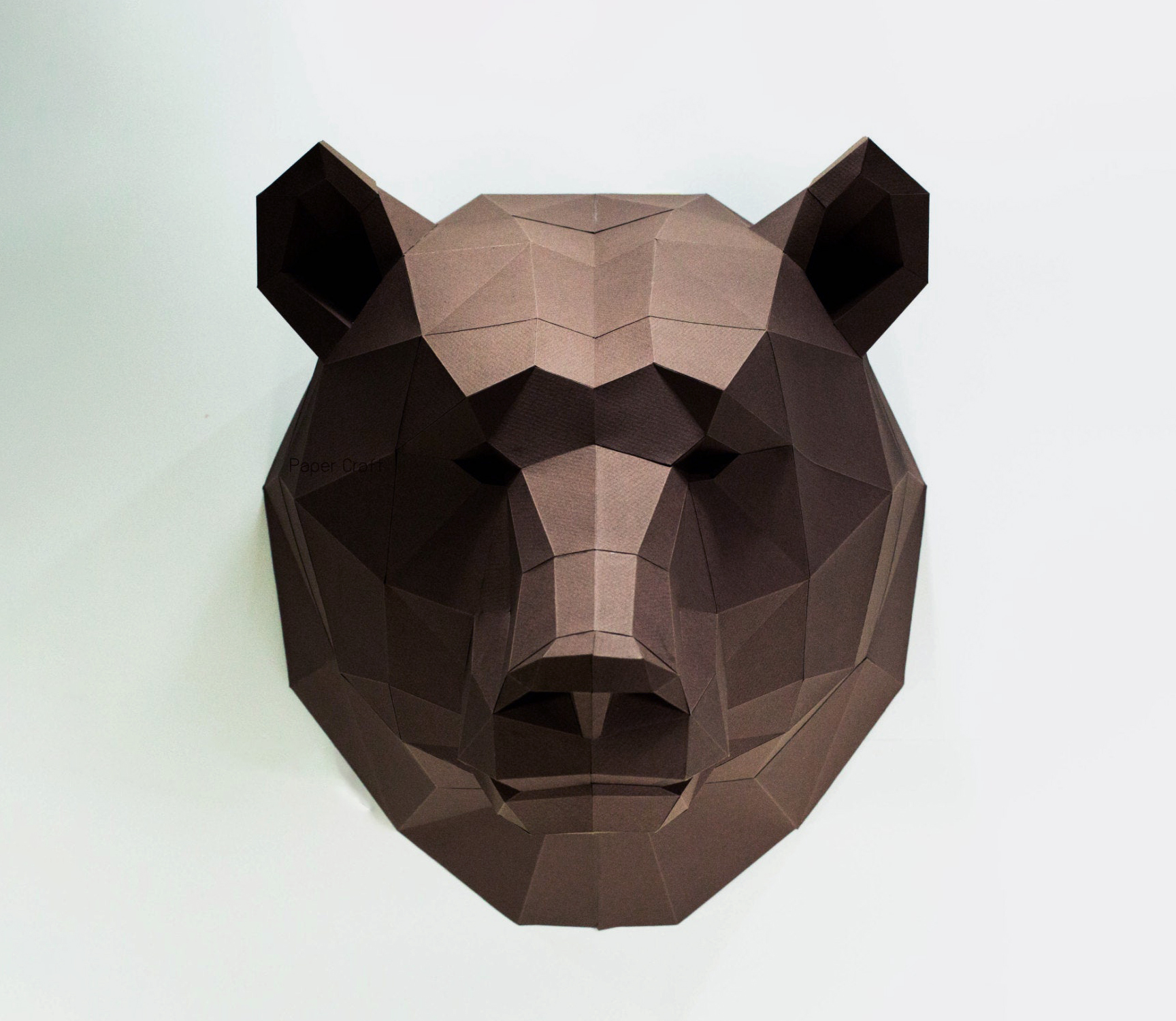 Bear Head, Paper Craft, Digital Template, Origami, PDF Downl | Inspire ...