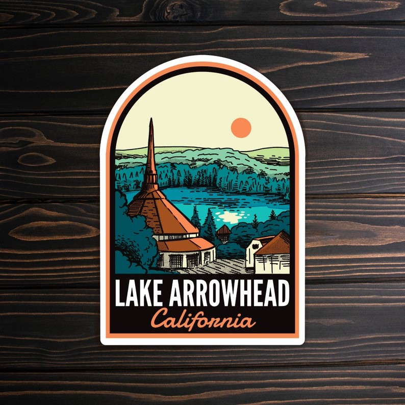 Lake Arrowhead California Vintage Sticker | Inspire Uplift