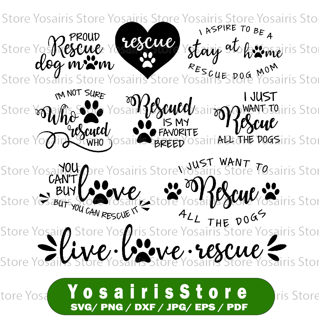Rescue Dog - Dog SVG and Cut Files for Crafters Svg Bundle V | Inspire ...