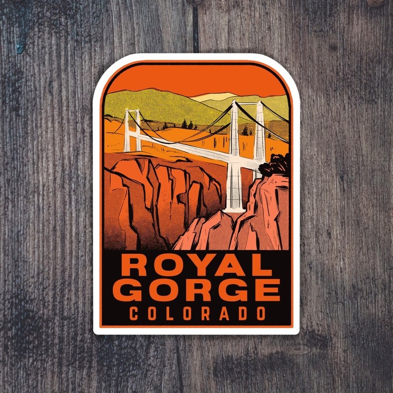 Royal Gorge Sticker Bridge Colorado Vintage Travel Vinyl Dec | Inspire ...