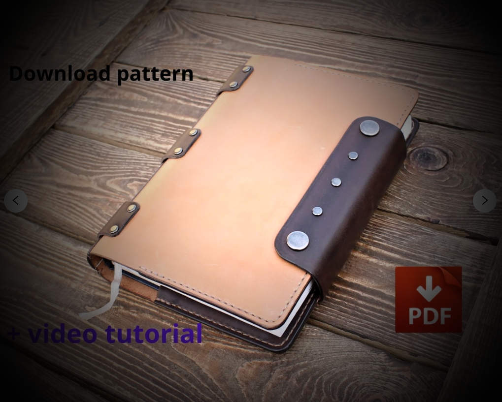 Leather template - book cover B4 / leather pattern book cove | Inspire ...