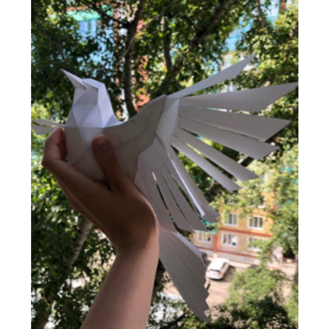 Papercraft bird of the world, a model of a pigeon. PDF - Inspire Uplift
