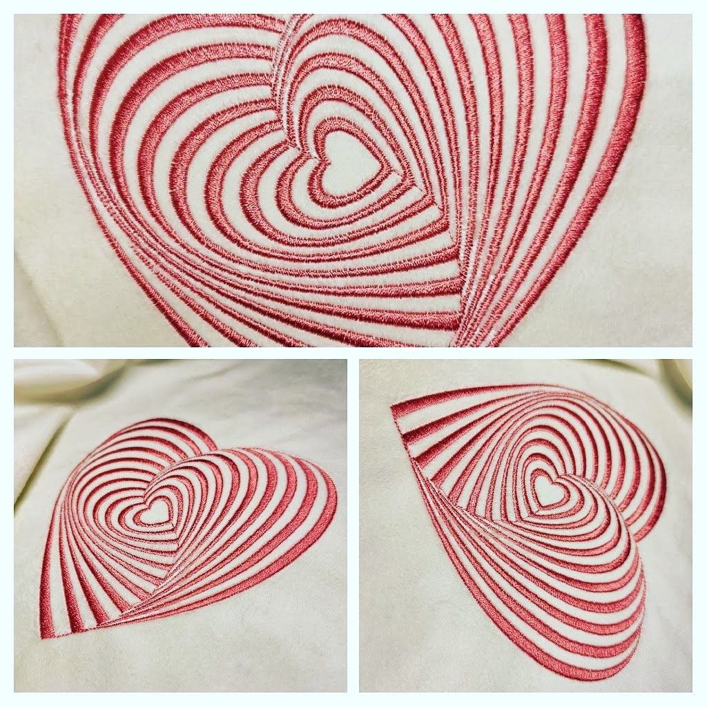 Heart machine embroidery design - Inspire Uplift