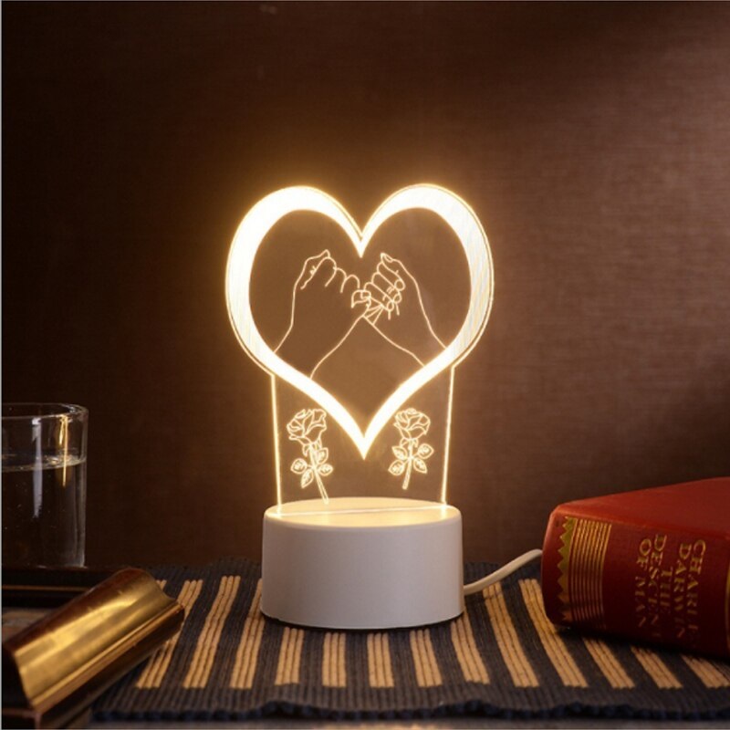 Acrylic The neon lights 3D stereo Night light | Inspire Uplift