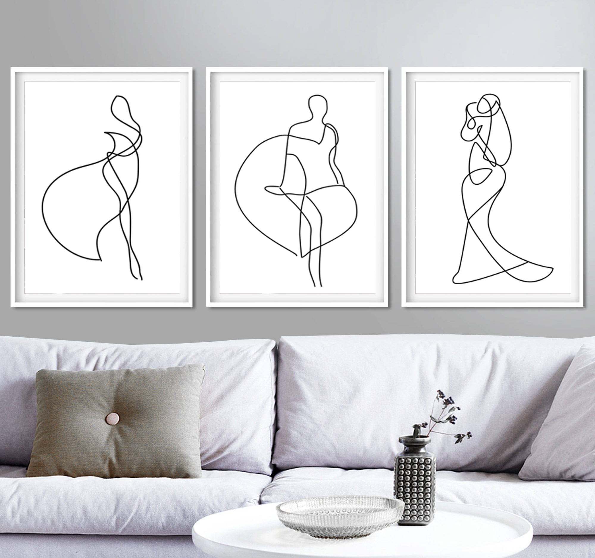 Abstract Female Art Line Drawing Women Poster Minimalist Art | Inspire ...