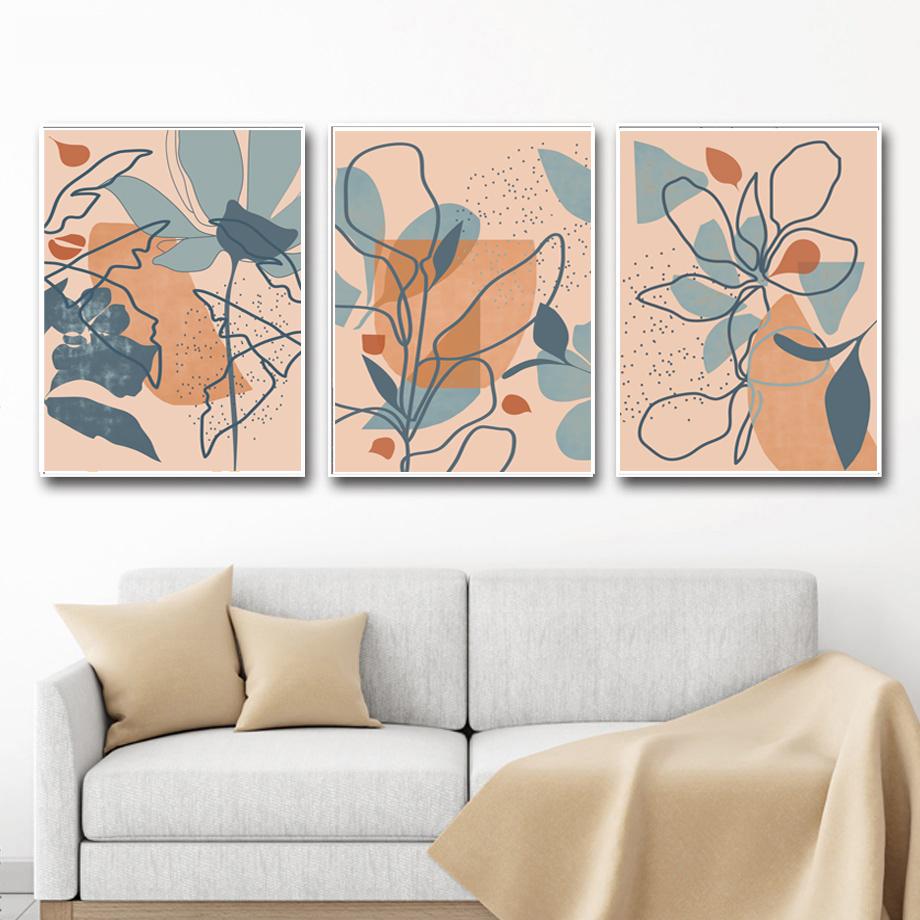 Abstract Botanical Digital Prints Leaf Line Art Abstract Lea | Inspire ...