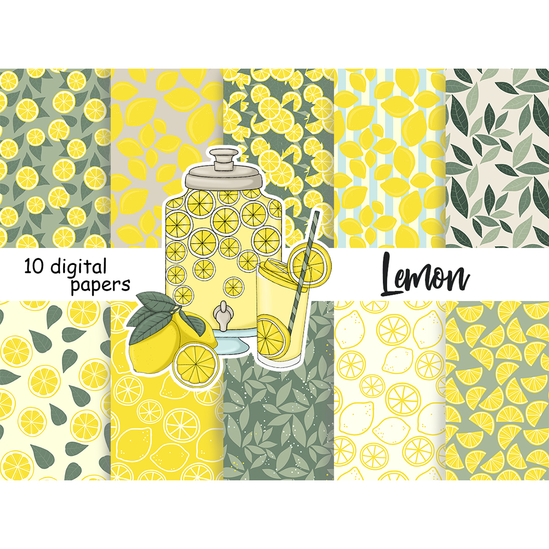 Lemonade paper, Lemonade pattern, Lemon digital pattern, Lem - Inspire ...