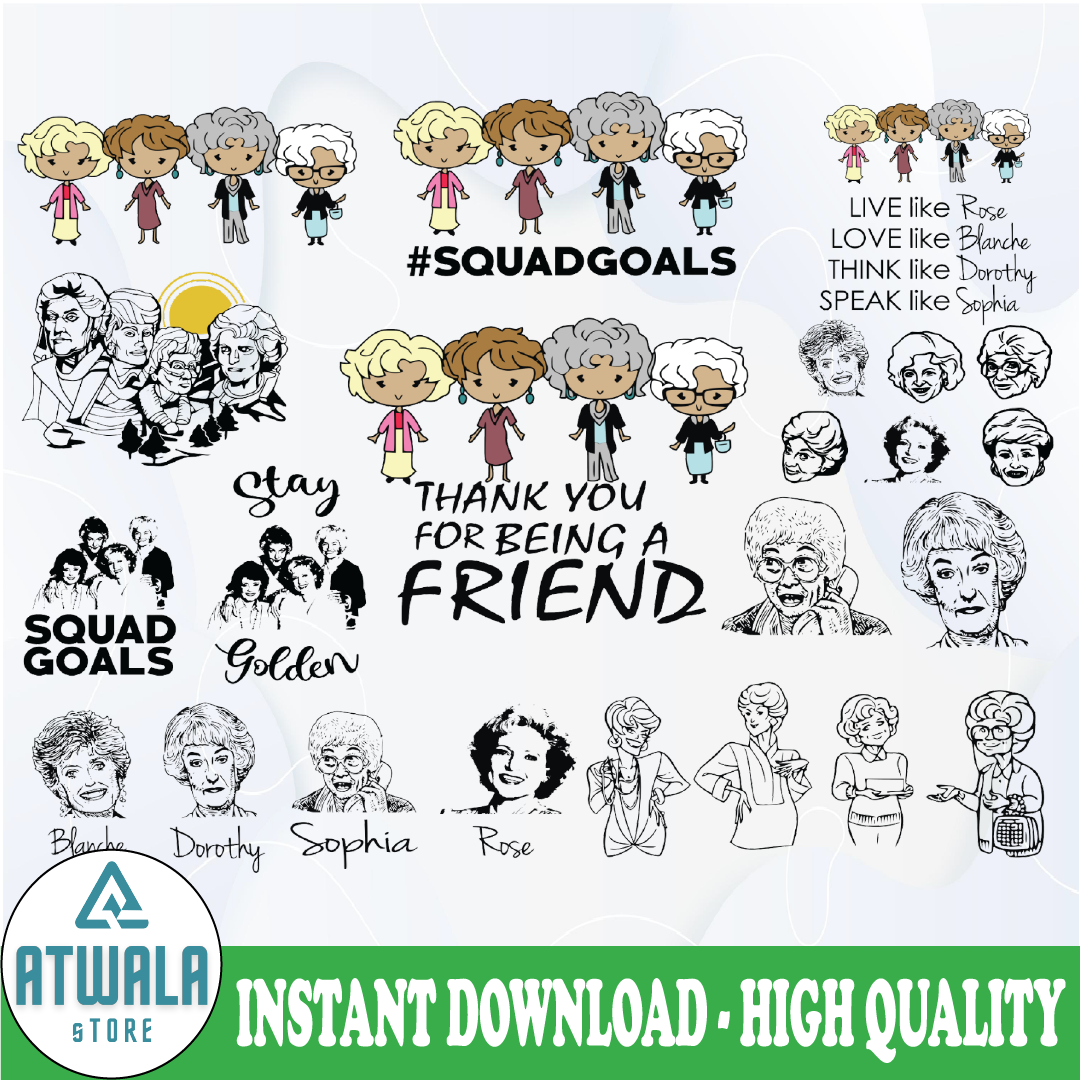 Golden Girls Bundle SVG,png,dxf, golden girls clipart, golde | Inspire ...