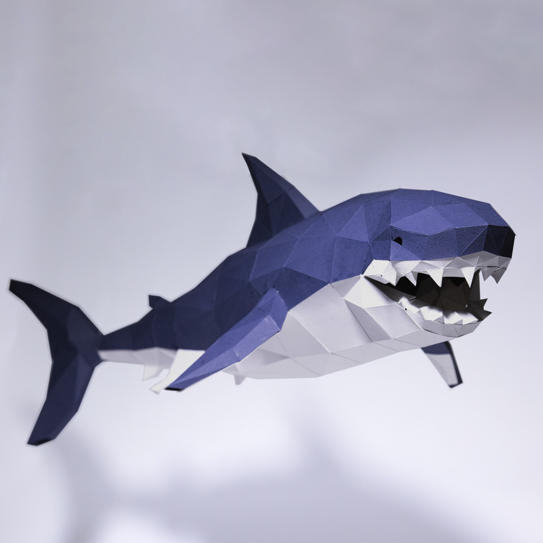 Shark Paper Craft, Digital Template, Origami, PDF Download D | Inspire ...