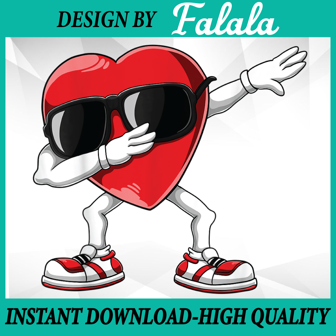 Dabbing Heart Funny Valentines Day Png, Dabbing Heart Funny | Inspire ...
