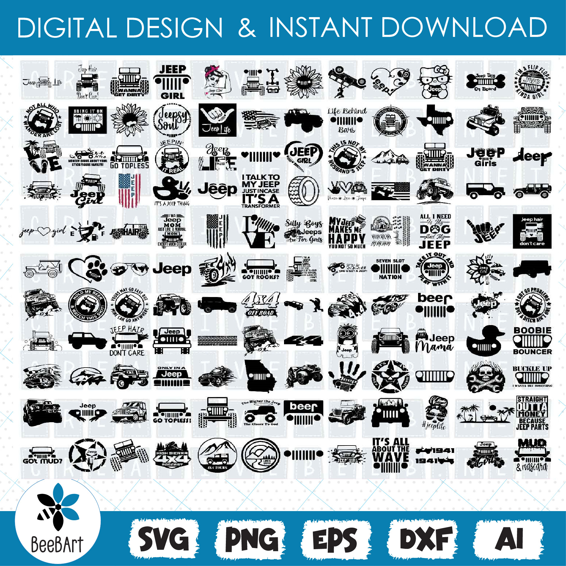 More Than 100 Jeep Design Svg, Jeep Bundle Svg Cut Files, Tr | Inspire ...