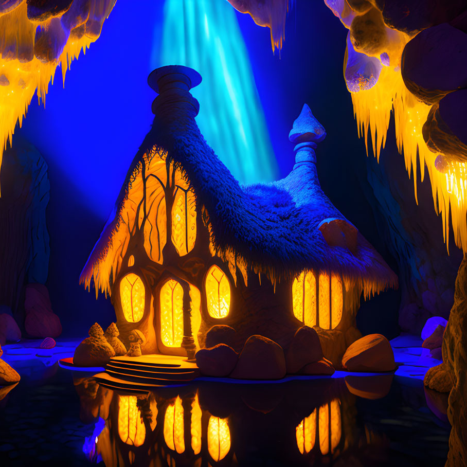 Hidden under the light beautiful glowing house inside the ma | Inspire ...
