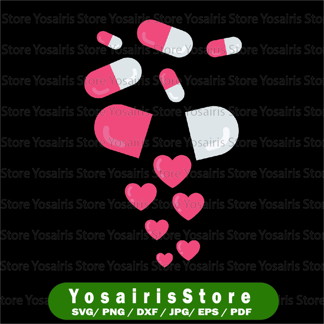 Pills Heart Love Valentine Svg Png, Hearts Medicine Pharmacy | Inspire ...