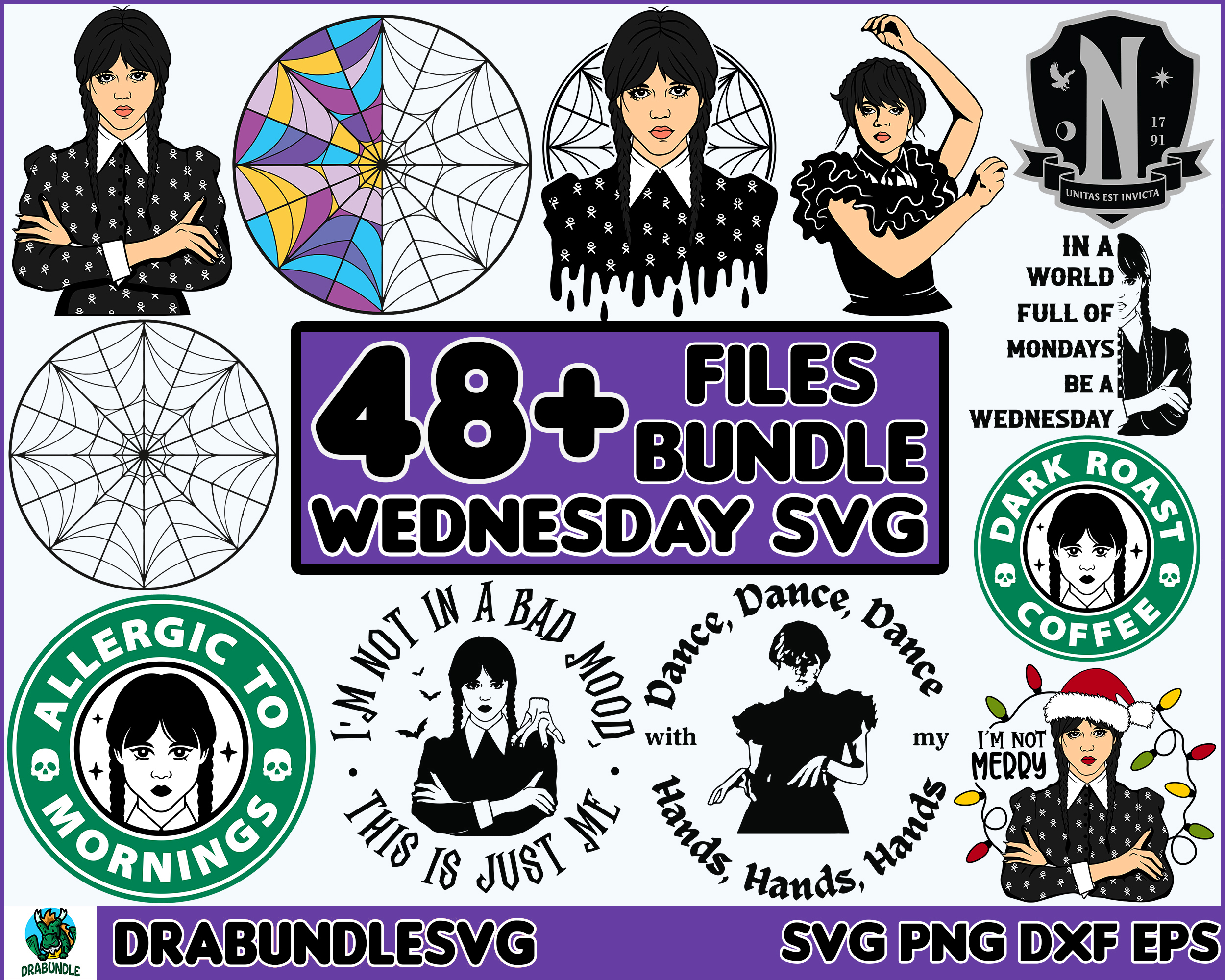 48 Wednesday SVG,Wednesday Png, Wednesday addams, The addams - Inspire ...