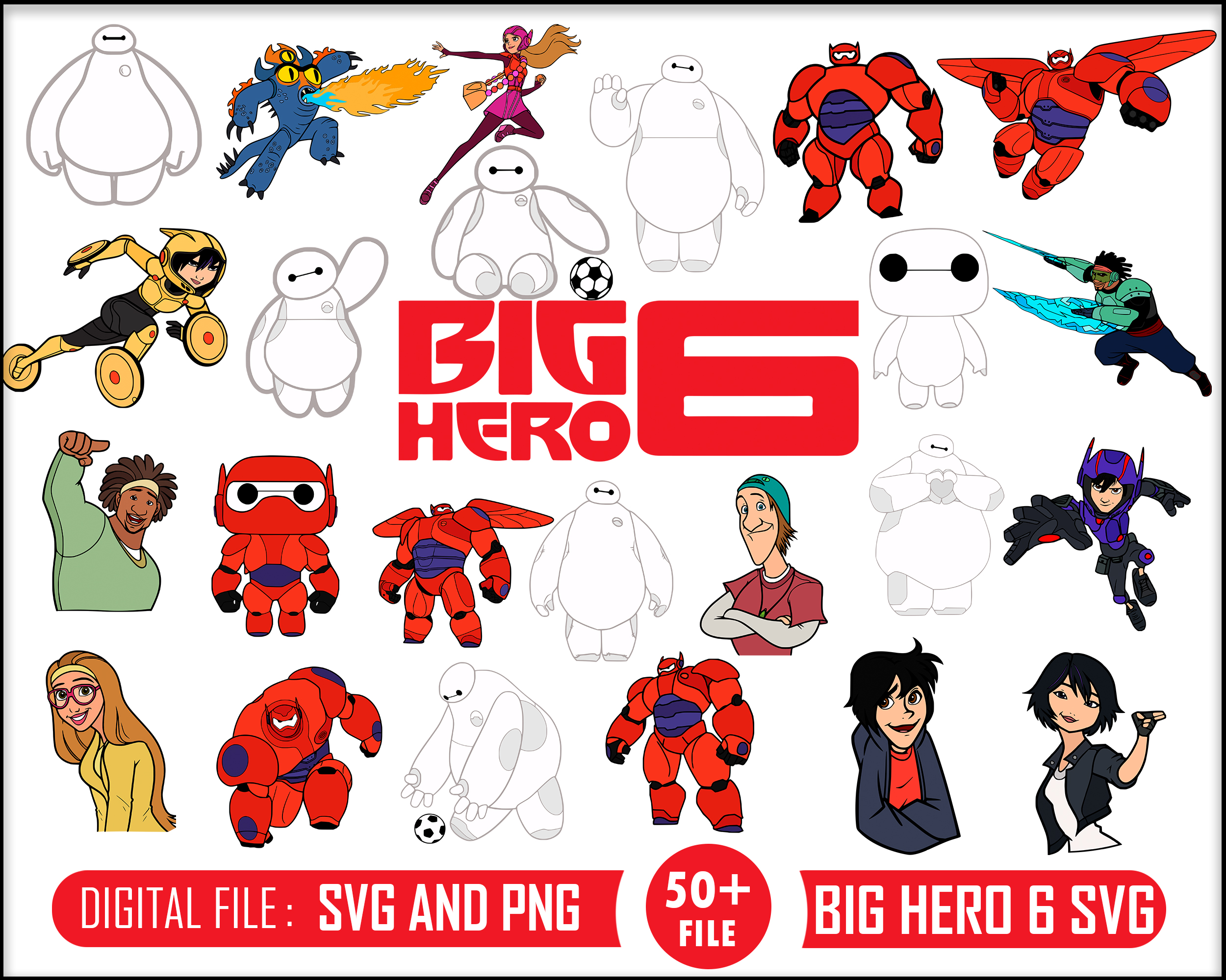 50 Big hero svg, big hero 6 svg, disney svg, baymax svg, big | Inspire ...