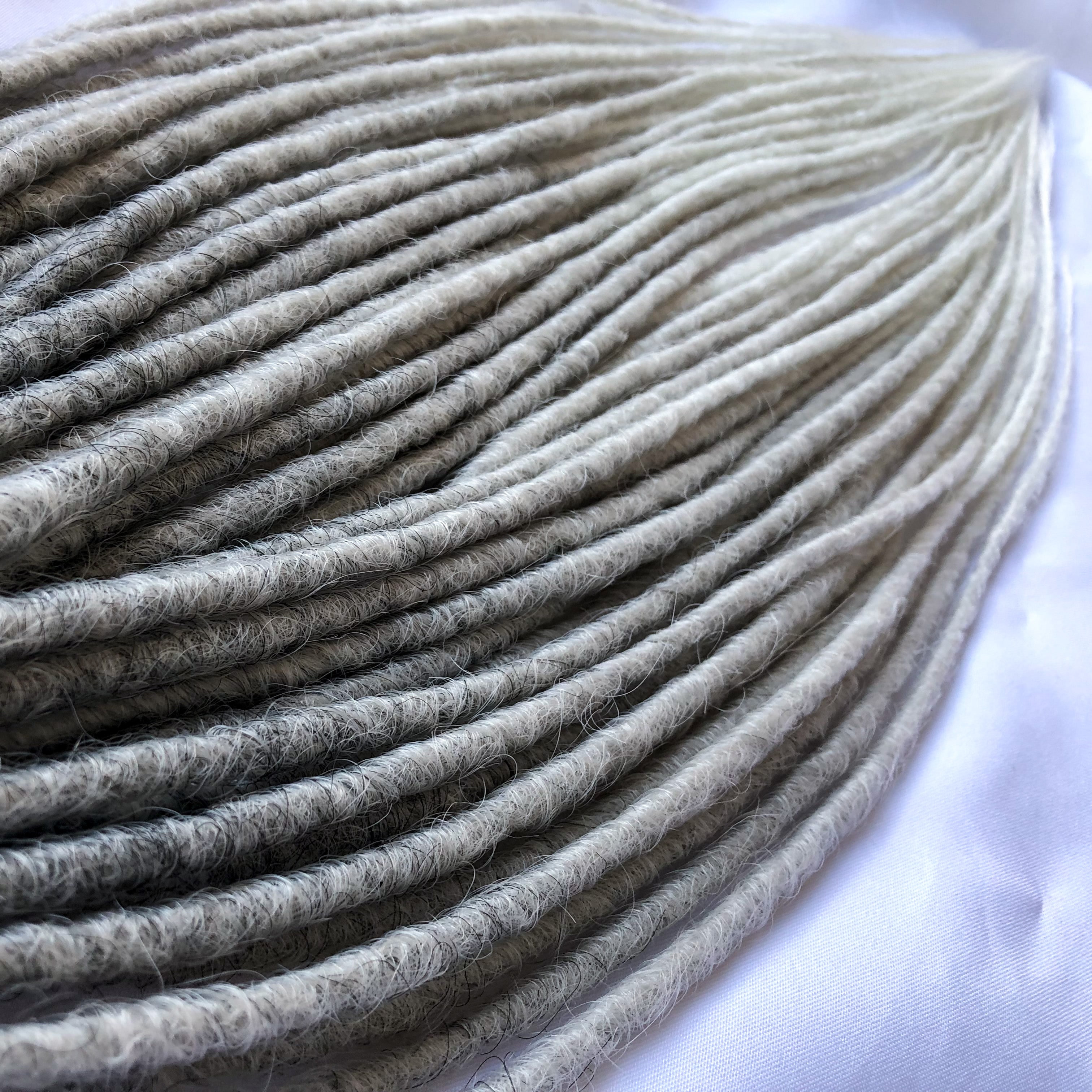 Smooth dreads ombre grey to white dreadlocks silver dreads - Inspire Uplift
